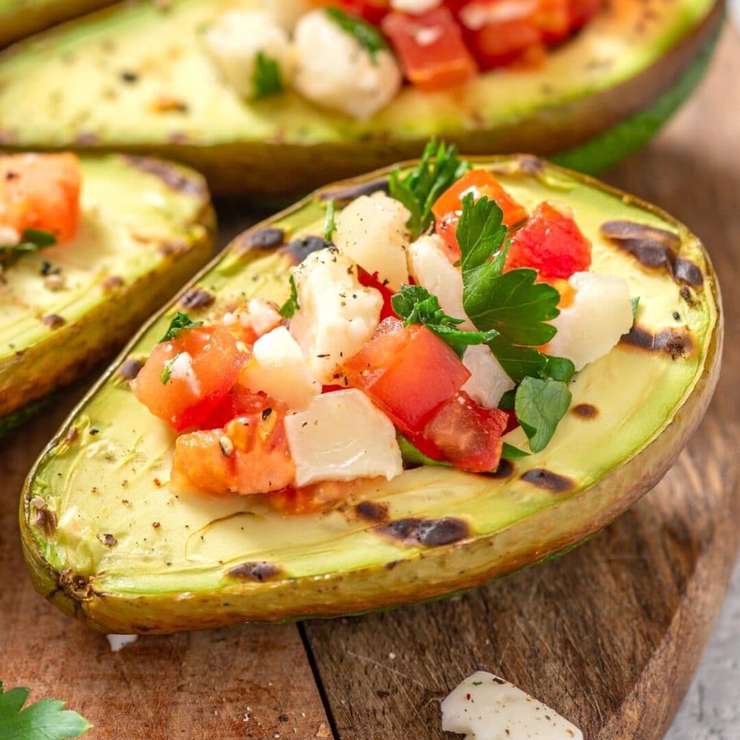 Grilled Avocado with Toppings